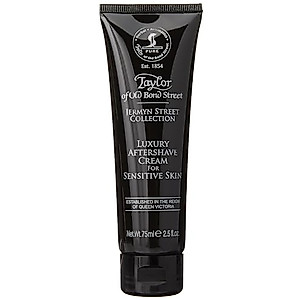 Taylor of Old Bond Street Jermyn Street Luxury Aftershave Cream for Sensitive Skin 75ml, 2.5 Ounce after shave lotion (06020-1)