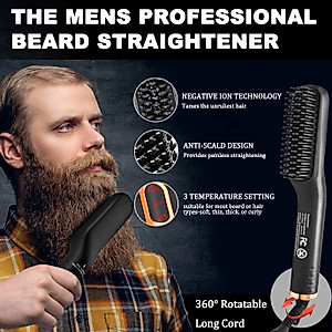 XIKEZAN Birthday Gifts for Men w/Beard Kit and Beard Straightener Kit