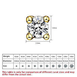 La4ve Diamonds 14K Diamond Gold Stud Earrings for Women, Small Safety Screw Back Earplugs (Diamond Quality IJ-I3) Diamond Accent Earrings for Boys, Jewelry Gifts for Women
