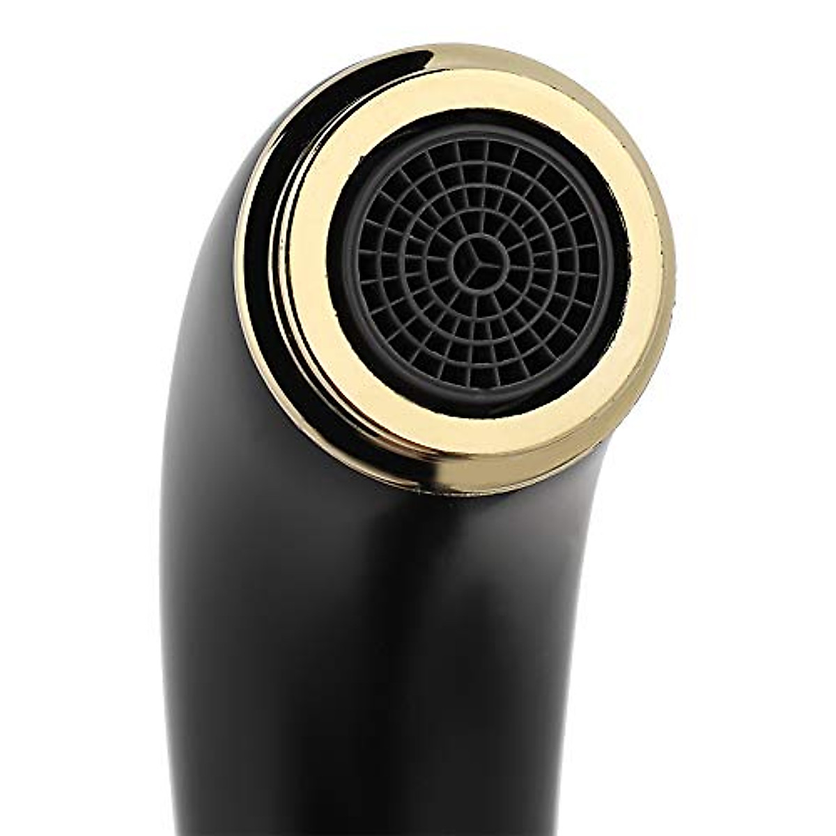 Bathroom Sink Faucet, G1/2 2 Handle 3 Holes Deck Mounted Brass Faucet, Crystal Handle Mixer Tap(Notice The Crystal ON Handle), Matte Black, 1 1/4-1 1/2Inch Sink Hole Size