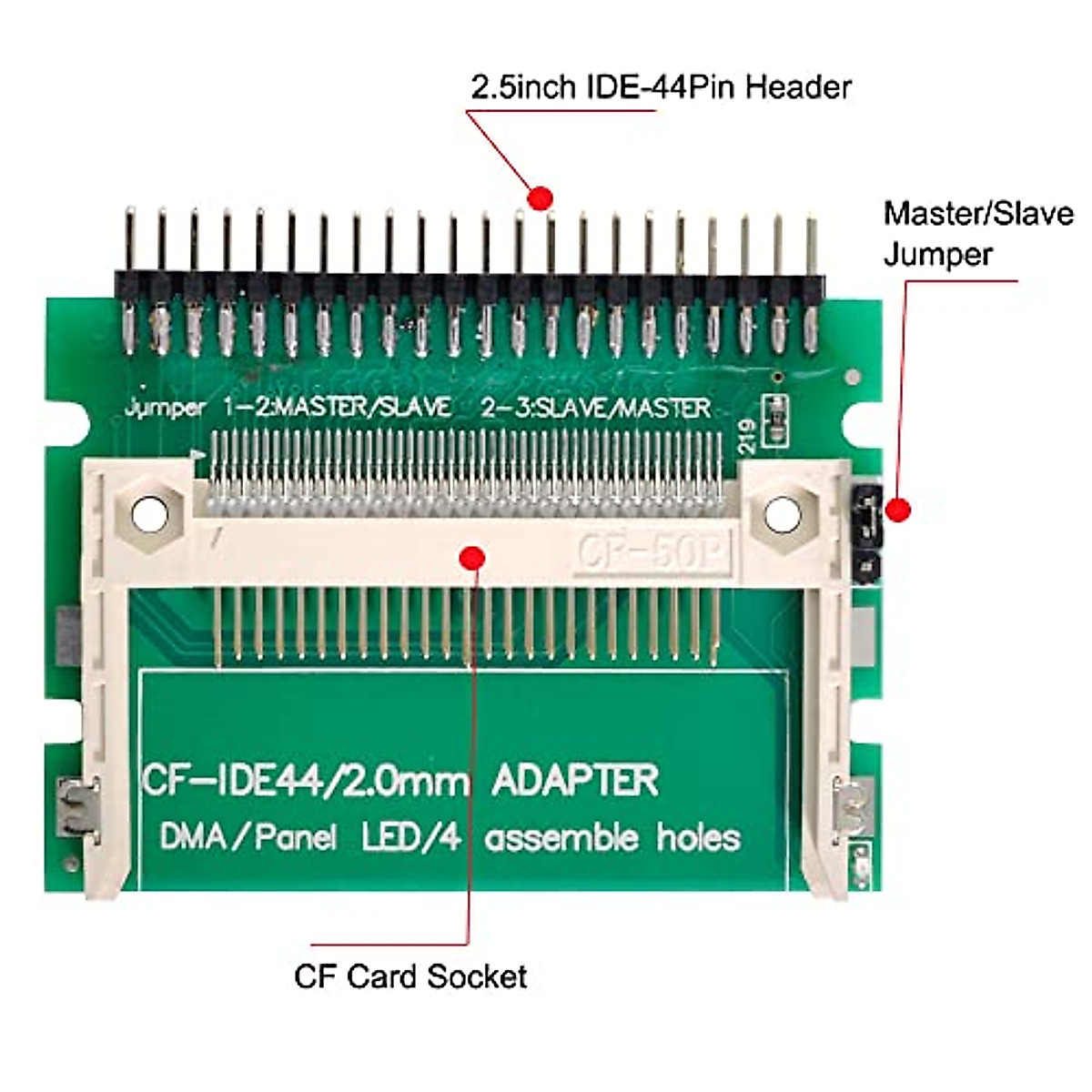 chenyang CF Compact Flash Merory Card to 2.5" 44Pin IDE Hard Disk Drive HDD SSD Adapter for Laptop