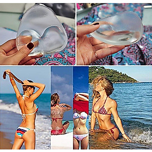 Silicone Breast Inserts - Waterproof Enhancers Push-up Bra Inserts A to C Cup for Swimsuits Bikini