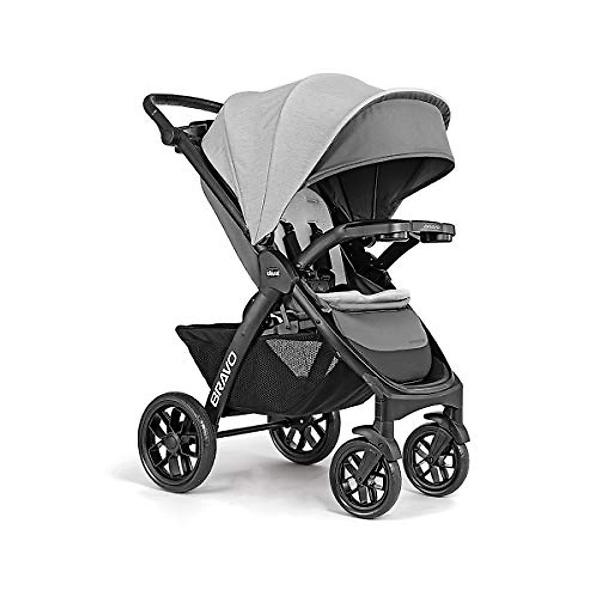 Chicco Bravo LE Trio Travel System, Bravo LE Quick-Fold Stroller with KeyFit 30 Zip Infant Car Seat, Car Seat and Stroller Combo | Driftwood/Grey