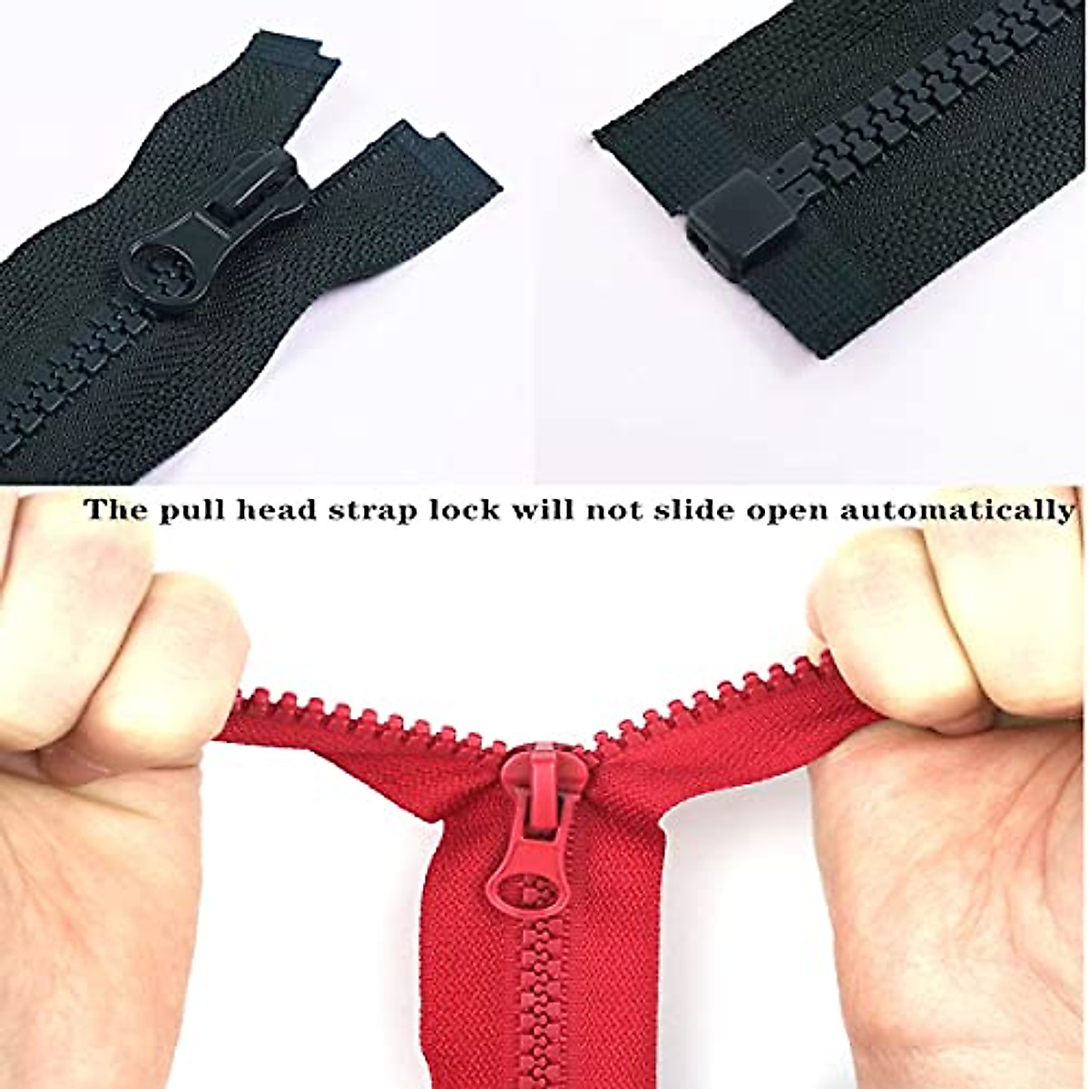 Zippers Colorful Resin Zippers #5 Plastic Zippers with Lifting Ring Pull Separating Zippers for Clothes DIY Handbags Sewing Craft Bags Mixed 14 Colors Resin Zippers (50cm/20inch)