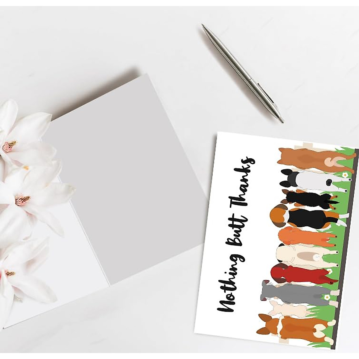 Ygyhiey Cute Dog Thank You Cards Gifts for Women Men Owner, Happy Dog Appreciation Greeting Card for Friend Teacher Boss, Special Veterinarian Gifts for Him Her, Nothing Butt Thanks Pun Card