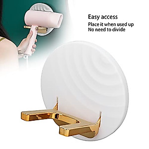 Hair Dryer Holder Wall Mount, Hair Dryer Holder Stand Hair Dryer Rack for Bathroom Hair Dryer Holders Hair Tool Organizers Wall Mounted Adhesive Foldable Blow Dryer Rack Organizer Blow Dryer(White)