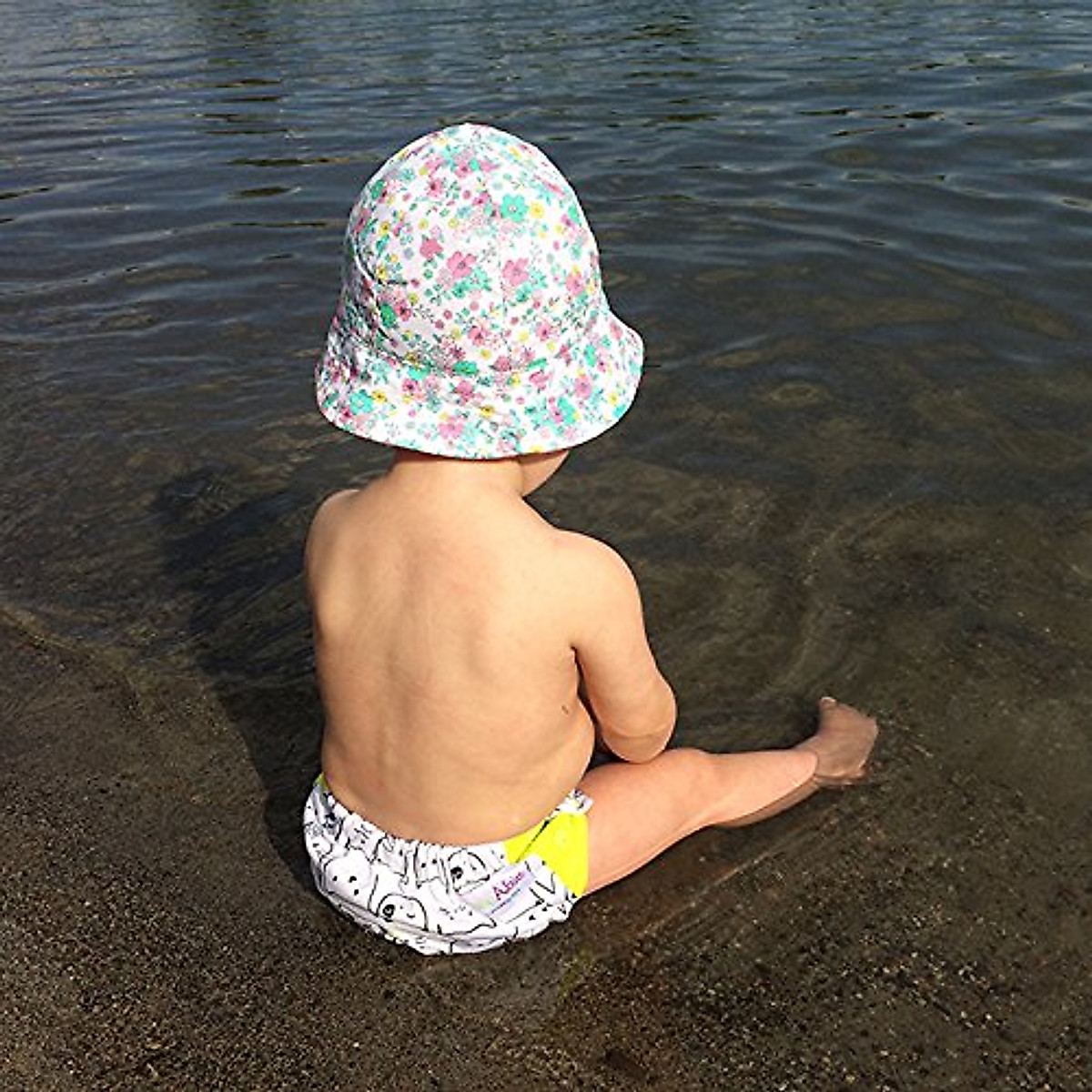 Hybrid Cloth Diaper - Reusable Training Pants, Swim Diaper, Special Needs Briefs, Fits from Baby up to 10 Years (Size 3, Marble)