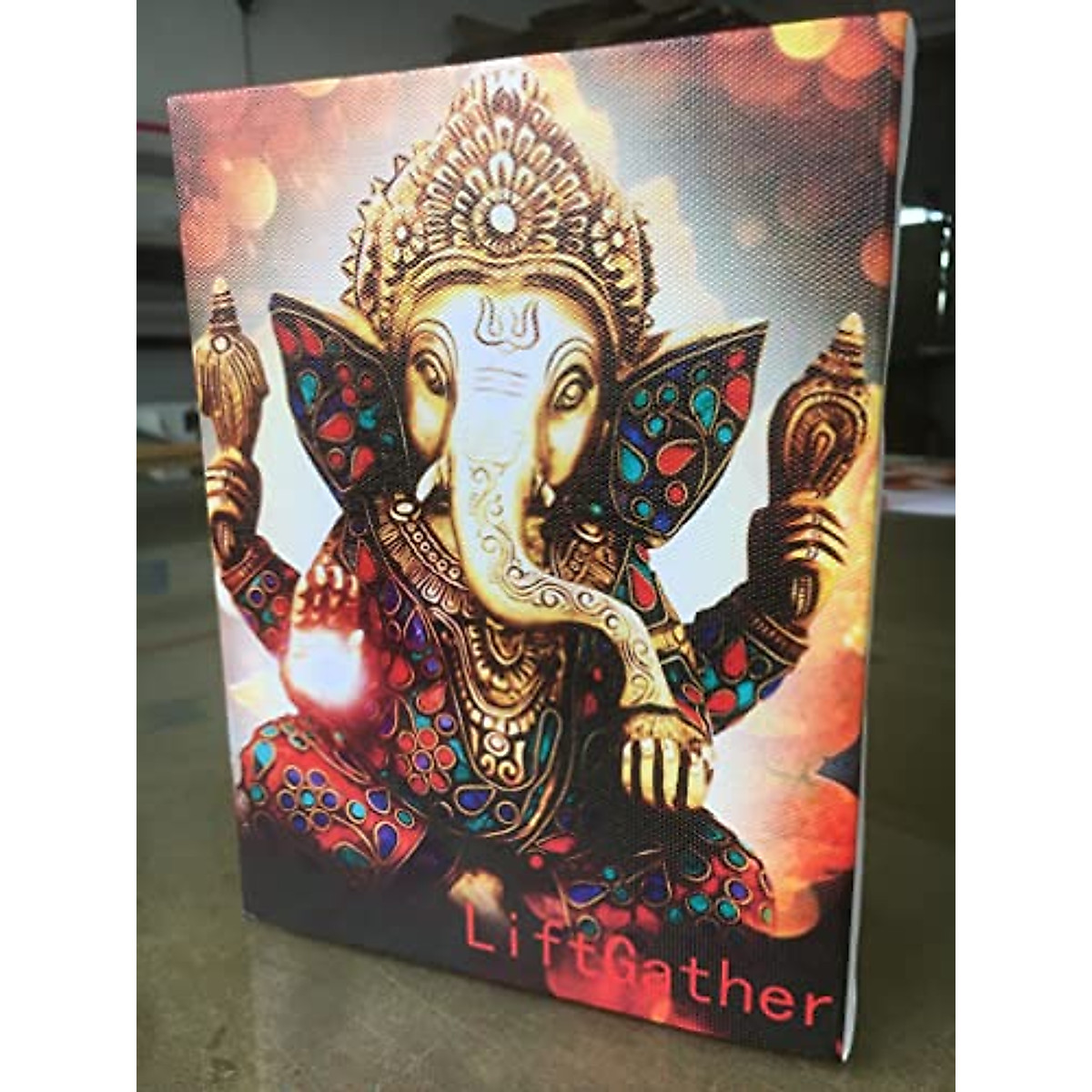 LiftGather 5pcs / set waterproof canvas painting elephant trunk God Ganesha HD print home wall hanging art prints modular pictures