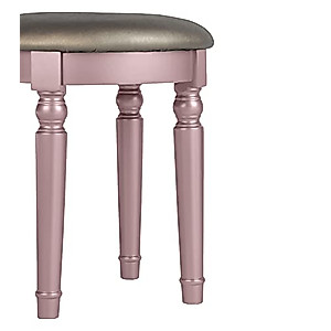 BOBKONA PDEX- Croix Collection Vanity Set With Stool, Rose Gold