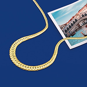 Ross-Simons Italian 18kt Yellow Gold Graduated Cuban-Link Necklace. 20 inches