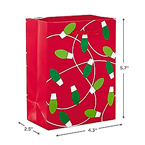 Image Arts 5" Small Holiday Gift Bags, Peppermint (Pack of 10)