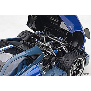 Autoart Pagani Huayra BC Blu Francia/Candy Blue Metallic with Carbon Accents 1/18 Model Car