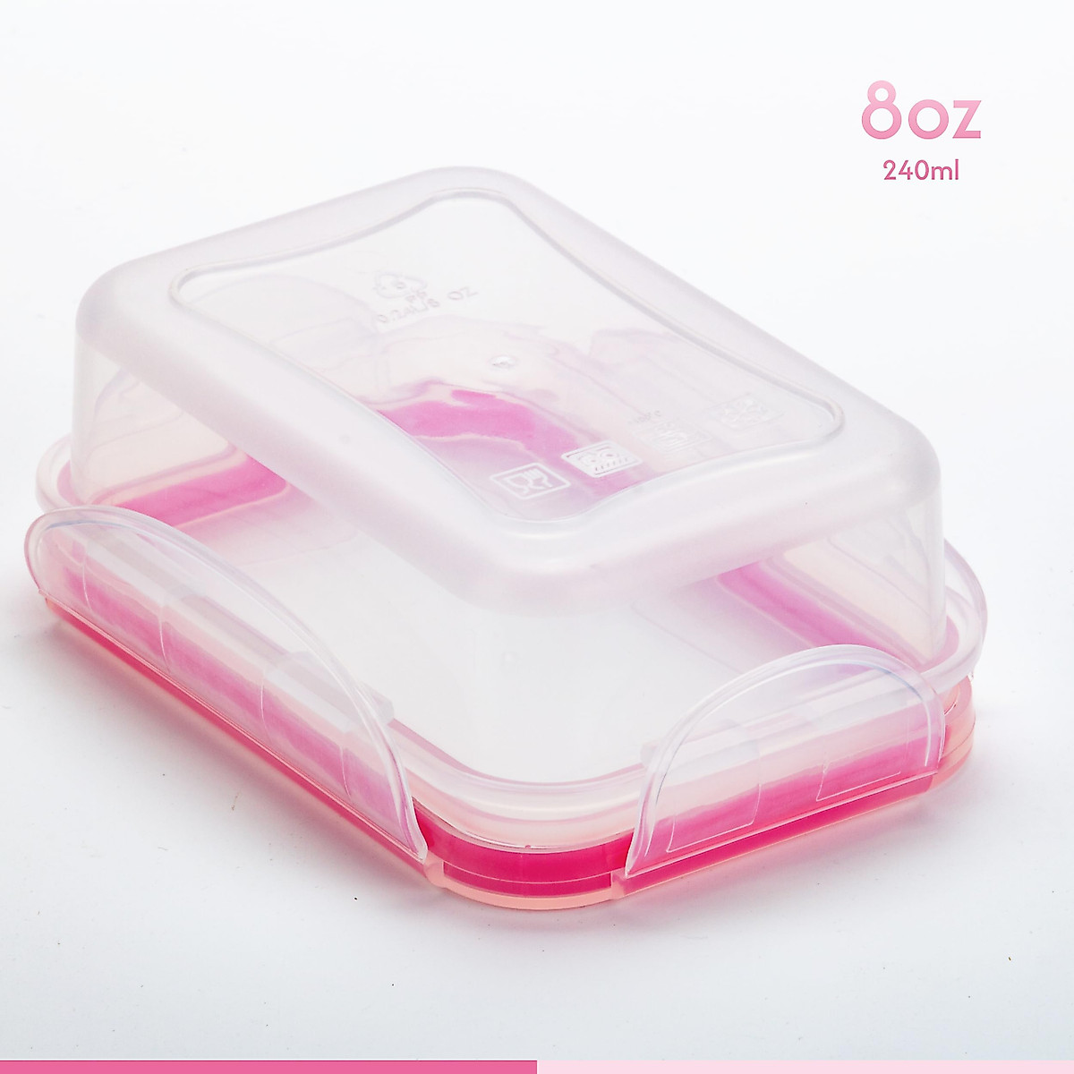 COVRESONET Airtight Food Container Set | 5 Pieces | 8oz & 34oz | Plum Red | Leakproof & Suitable For Home Food Storage