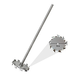 YUCHENGTECH Dispersing Disc Dispersion Impeller Dispersing Machine Blade Paddle Impeller Stainless Steel 8cm Disc with 8X300mm Rod (3.15″disc with 0.31″X11.8″Rod)