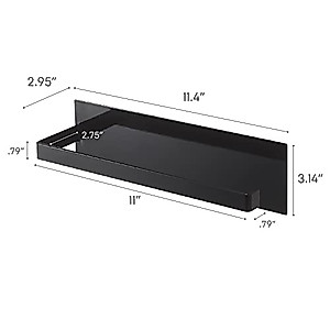 YAMAZAKI Home Magnetic Paper Holder Metal Roll Dispenser, Vertical Or Horizontal Mounted Kitchen Towel Rack | Steel, One Size, Black