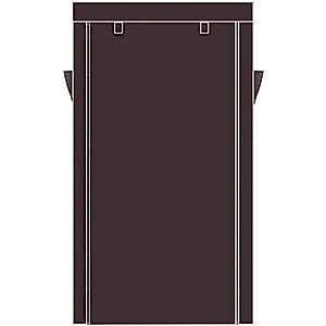 Shoe Rack 10 Tier Shoes Cabinet Storage Organizer Closet with Dustproof Nonwoven Fabric Cover r, Store up to 45 Pairs of Shoes (Dark Brown Extra-Wide)
