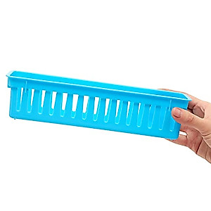 12-Pack Small Pencil Holder Trays, Elementary Teacher Supplies for Classroom Must Haves, Caddy, Plastic Organizer Baskets for Office Storage, Organization, Decorations (Rainbow, 10.0x2.9x2.4 in)