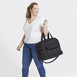 Vera Bradley Women's Cotton Utility Travel Bag, Black - Recycled Cotton, One Size