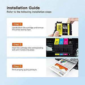 E-Z Ink (TM Remanufactured Ink Cartridge Replacement for Epson 702XL T702XL 702 T702 to use with Workforce Pro WF-3720 WF-3730 WF-3733 Printer (1 Cyan, 1 Magenta, 1 Yellow, 3 Pack)