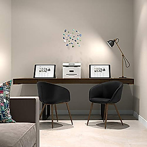 HON Basyx Monroe Upholstered Guest Chair, Black Bonded Leather