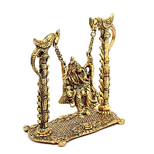 Prince Home Decor & Gifts Spiritual of Love Metal Radha-Krishna Jhula Idol for Gift & Home Decore (Golden) Spiritual of Love Metal Radha-Krishna Jhula Idol for Gift & Home Decore (Golden)