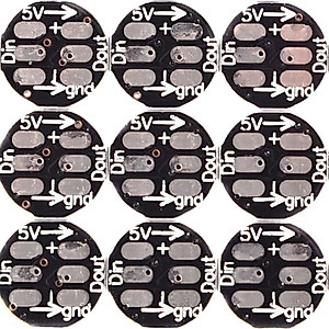 BTF-LIGHTING WS2812B 100PCS 5050SMD Individually Addressable Smart RGB LED Pixel for Arduino 5V DC Single 1-led LED Module Pixels Color Light little rgb LEDs Lampon Black Heat Sink PCB Board Only DC5V
