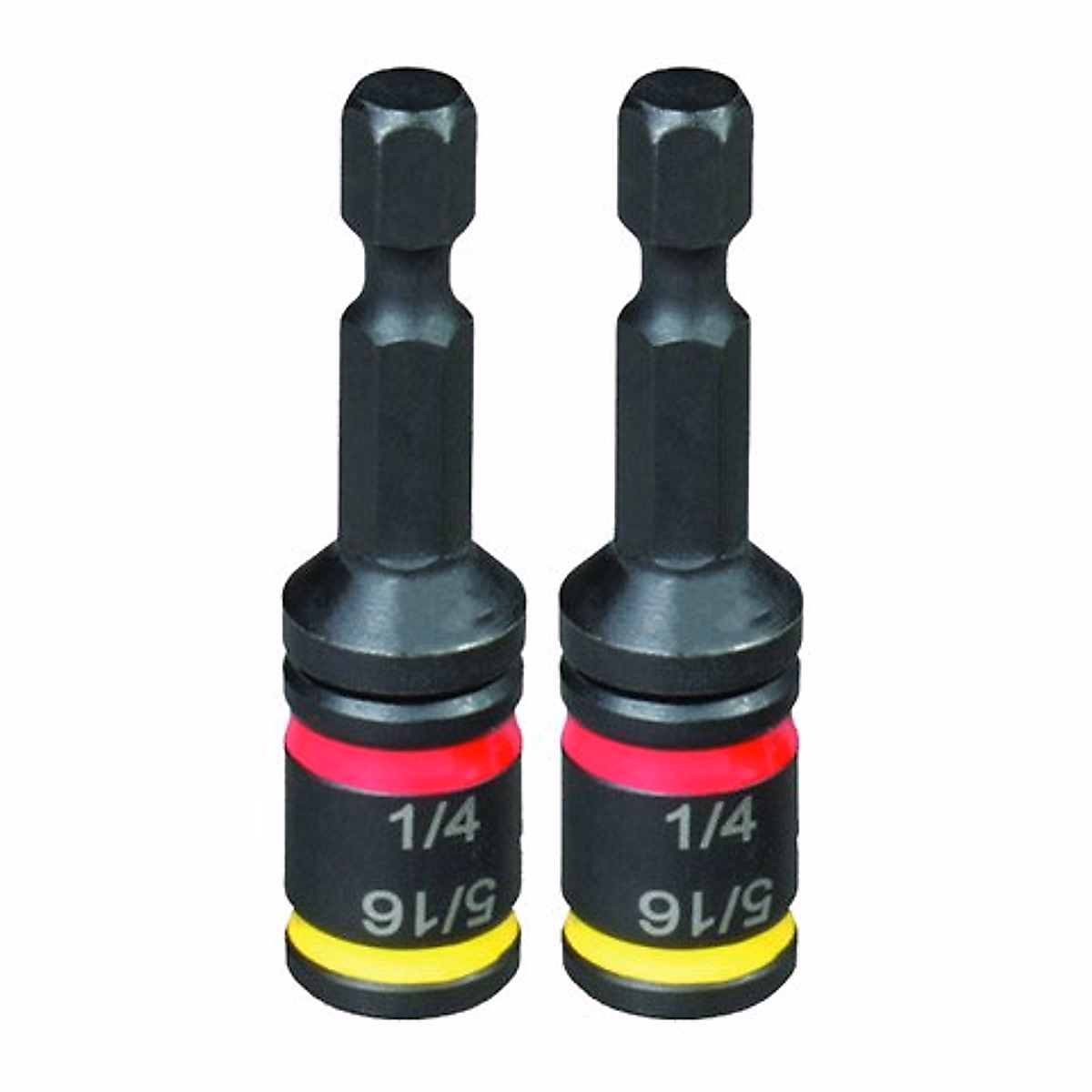 (2-Pack) 1/4 & 5/16 x 2" Reversible Dual-Sided Hex Chuck Driver - MSHC