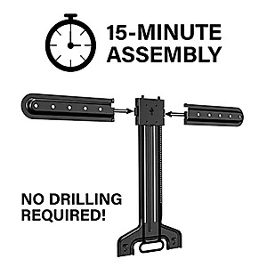 Sanus Soundbar Mount for Sonos Beam - Height Adjustable Up to 12" & Designed to Work with Any TV - Custom Fit to The Beam for Optimal Audio Performance