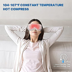 RENPHO Eye Massager with Heat, Birthday Gift Bluetooth Music Heated Eyeris 1 Massager for Migraines, Relax and Reduce Eye Strain Dark Circles Eye Bags Dry Eye Improve Sleep, Gift for Wife/Men