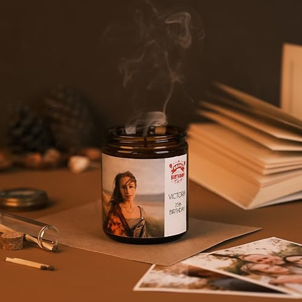 Personalized Scented Soy Candles with Your Own Picture | 4oz/9oz Personalized Candles with Name, Long Lasting Customized Gifts with Custom Candle Jar | Different Scent Options