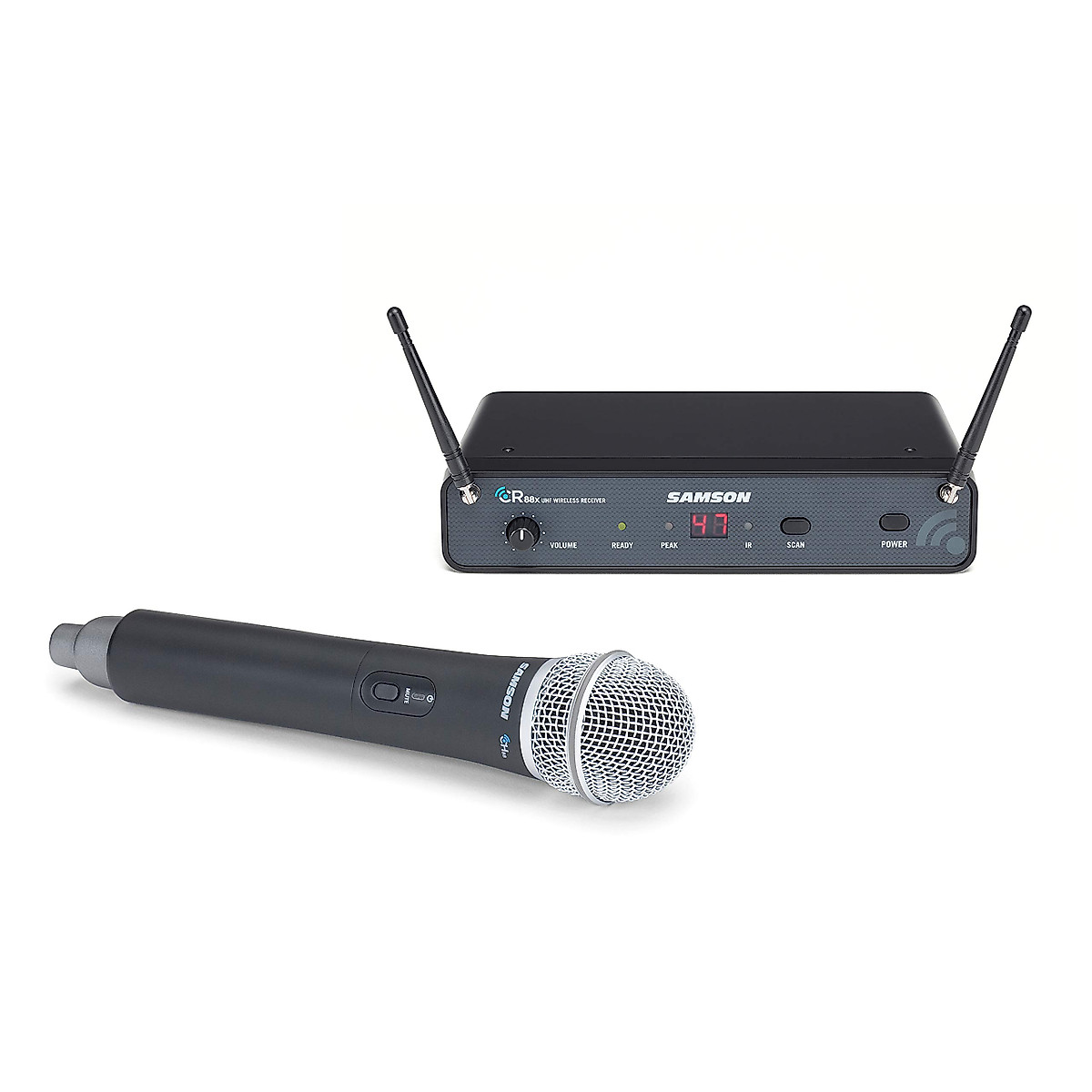 Samson Technologies Concert 88x Handheld Wireless System with Q7 Microphone (D Band) (SWC88XHQ7-D),Black