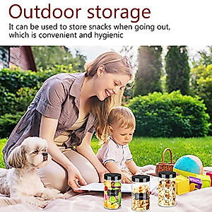 Plastic Jars with Lids 20Pcs 14 oz Clear Plastic Slime Storage Jars Containers with Airtight Leak Proof Black Plastic Screw On Lids Cylinder Clear Round Jars Easy Clean Food Grade Durable PET…