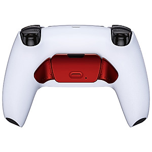 Scarlet Red Replacement Redesigned K1 K2 Back Button Housing Shell for PS5 Controller eXtremerate Rise Remap Kit - Controller & Rise Remap Board NOT Included