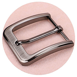 McFanBe 1.5 Inches (38-40 mm) Belt Buckle Single Prong Square Replacement Buckle for Men Women Belt (Grey07)