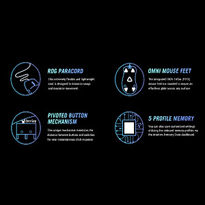 ASUS ROG Gladius III Wired Gaming Mouse | Tuned 19,000 DPI Sensor, Hot Swappable Push-Fit II Switches, Ergo Shape, ROG Omni Mouse Feet, ROG Paracord and Aura Sync RGB Lighting (Renewed)