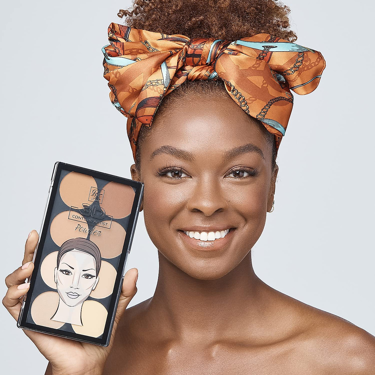 Ruby Kisses 3D Powder Contour Palette Medium Dark Define your cheekbones, perfect your nose, and sculpt your jawline