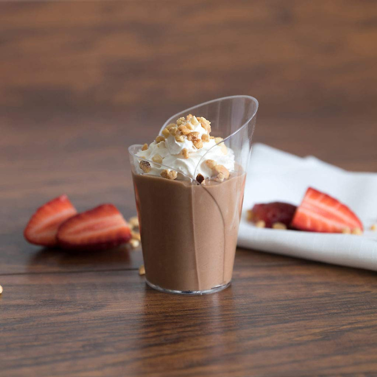 Enchanting MiniWare Rose Cup, 3 oz. - 12 Count - Elegant Clear Plastic Tableware, Perfect for Everyday Use