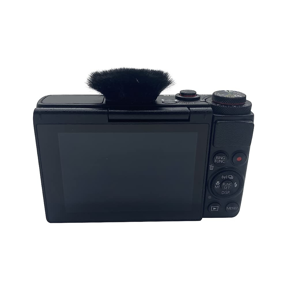 Camera Mic Wind Muff For Canon G7X Mark II Dead Cat Windscreen Microphone Cover For Series Of AS300 G7X2 (Black)