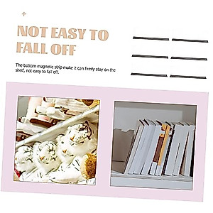 Garneck 6pcs Magnetic Shelf Baffle Closet Shelf Dividers Magnetic Shelf Dividers Clothes Drawer Dividers Shelf Supplies Clear Shelf Magnetic Dividers Rubber Magnetic Strip Transparent