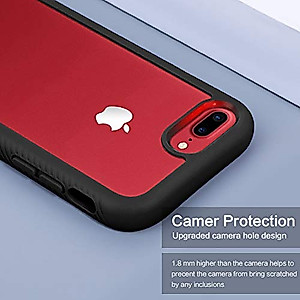 IDweel iPhone 8 Plus Case, iPhone 7 Plus Case, Full-Body Durable Shockproof Case with Build in Screen Protector Heavy Duty Shock Resistant Hybrid Rugged Cover for iPhone 8 & 7 Plus 5.5 Inch (Black)