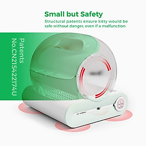 DER VIERBEINER Self-Cleaning Cat Litter Box, Automatic 65L+9L Large Capacity Cleaning Robot, APP Control/Odor Removal/Safety Protection Smart Cat Litter Box for Multiple Cats 【2023 Newest Version】