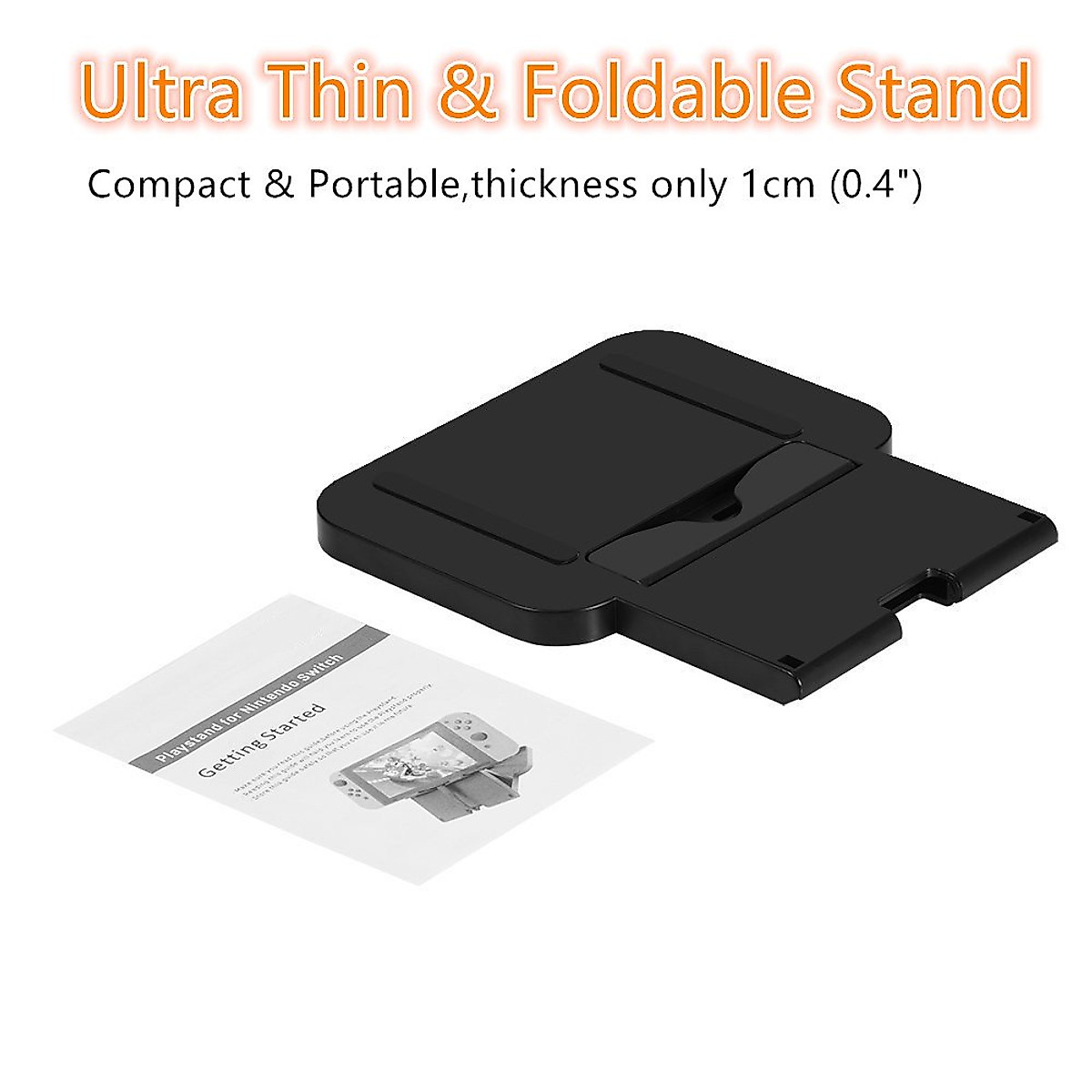 Multi-Angle Stand for Nintendo Switch,Portable & Foldable Playstand for Switch, Tablet Video Game Holder Universal Holder for Smartphones and Tablets iPhone 7 6 Plus ipad Samsung s8 s7(Black)