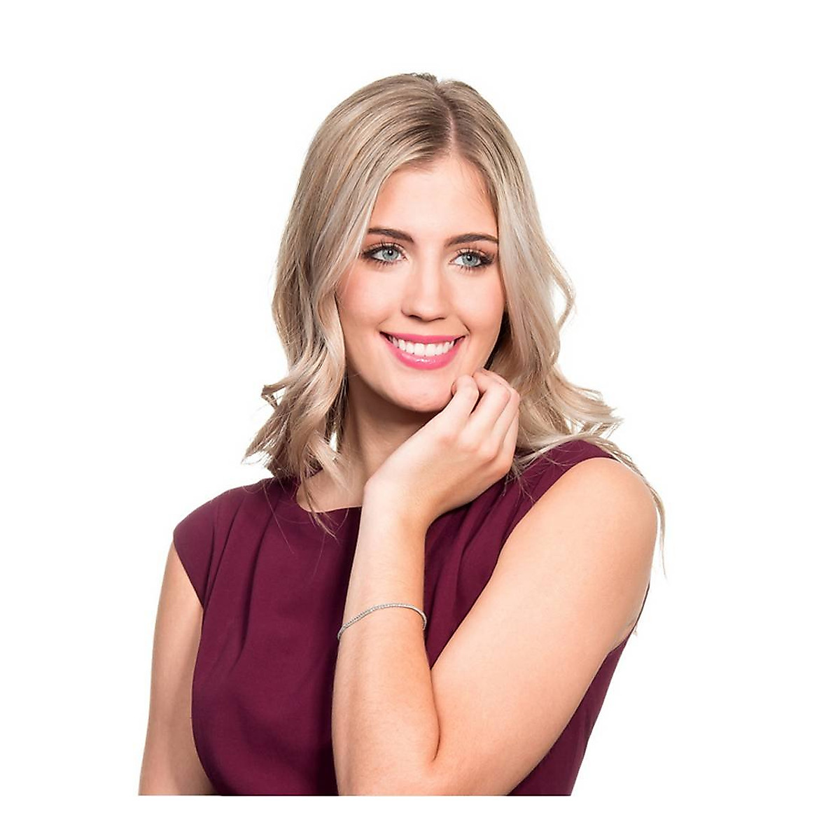 Pompeii3 3 Ct Diamond Tennis Bracelet 14k White Gold 7" Lab Grown Double Locking Clasp Women's Prong Set