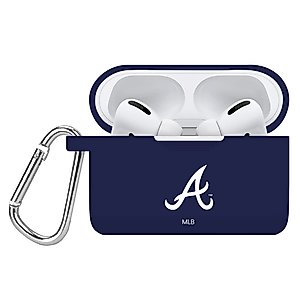 GAME TIME Atlanta Braves Silicone Case Cover Compatible with Apple AirPods Pro Battery Case (Navy)