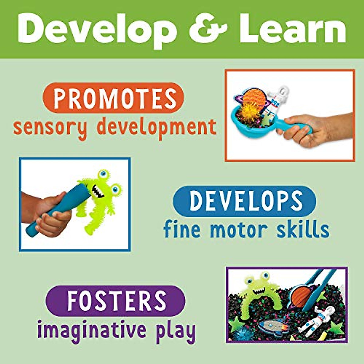 Creativity for Kids Sensory Bin: Outer Space - Preschool and Toddler Sensory Toys, Fine Motor Skills Toys and Sensory Activities for Kids Ages 3+