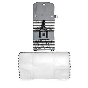 LillyBit Uptown Diaper Clutch (Black and White Stripes)