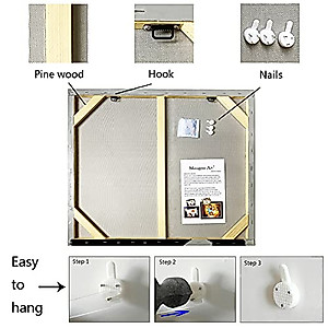 Muzagroo Art Hand Painted Dancing White Flowers Pallet Knife Oil Painting with Raised Texture on Canvas Modern Floral Wall Art for Living Room Bedroom Decor Ready to Hang