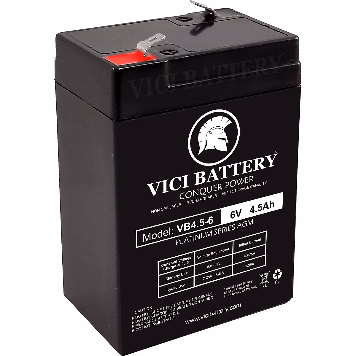 VICI Battery Exit Sign Battery 6V 4.5Ah Backup - 10 Pack
