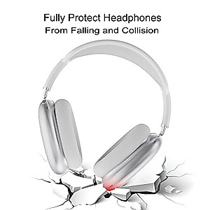 Fottos Case Cover Protective for AirPods Max Headphones, Compatible with Apple AirPods Max, Protective Silicone Sleeve Case for Air Pods Max Headphone（Transparent）