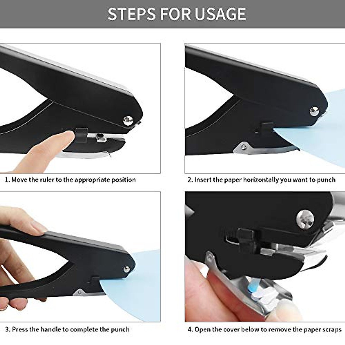 MyLifeUNIT Slot Puncher, Badge Hole Punch for Id Card, PVC Slot and Paper, Heavy-Duty Hole Punch for Pro Use
